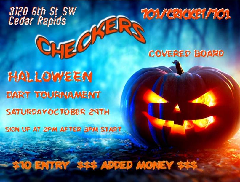 Checkers Halloween Dart Tournament 10/29/2022